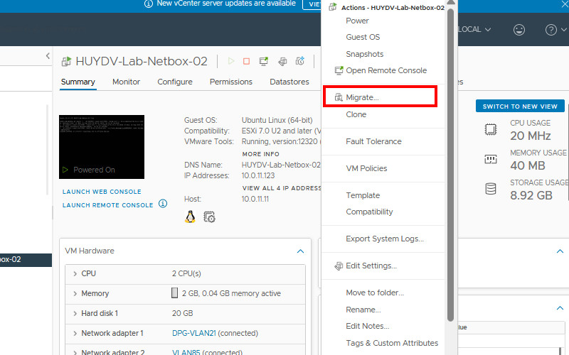 VMware vMotion là gì? Cấu hình để sử dụng vMotion trong VMware